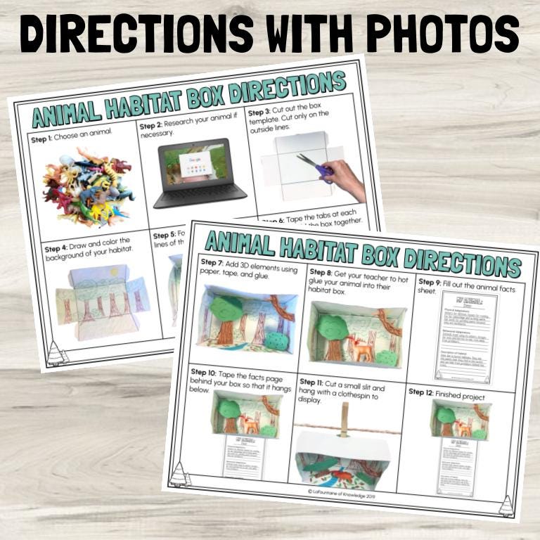 Animal Habitat Box Science Biomes Adaptations Project Based Learning ...