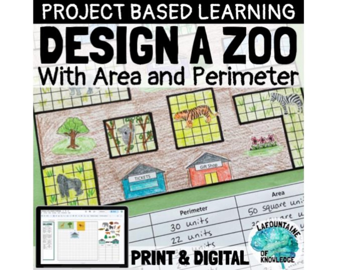 Area and Perimeter Design a Zoo Challenge Math Project Based Learning ...