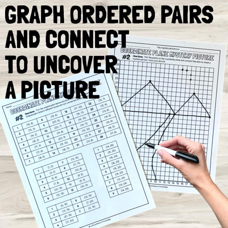 Mystery Pictures Coordinate Plane Graphing Practice for 5th Grade Math ...