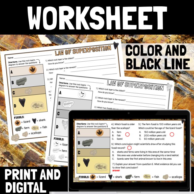 Fossils Law of Superposition Relative Dating Google Slides Lesson and ...