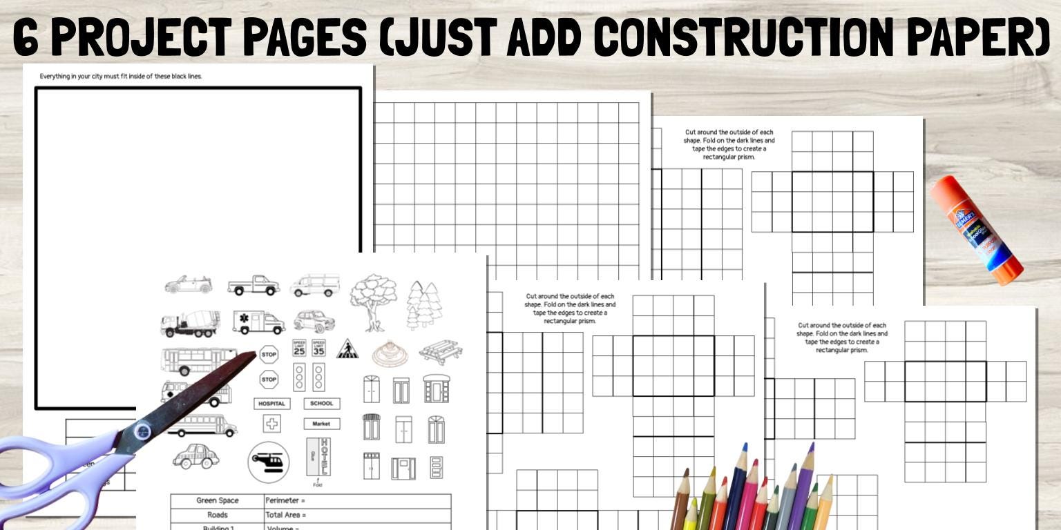 Area, Perimeter, and Volume Design a City Challenge Math Project Based ...