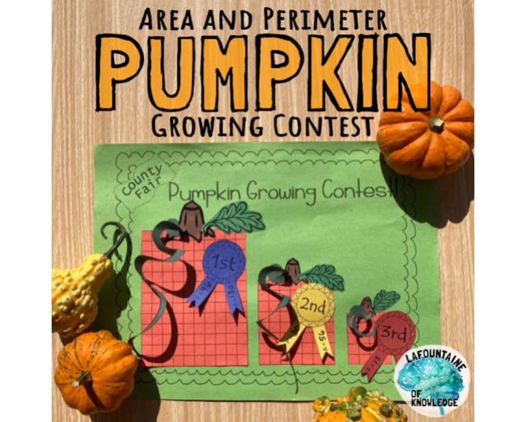Basic Area and Perimeter Pumpkin Growing Contest Craft for Fall and ...