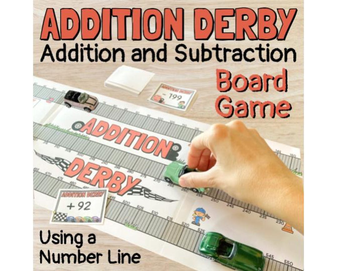 Addition Derby Addition and Subtraction Number Line Partial Sums Math ...