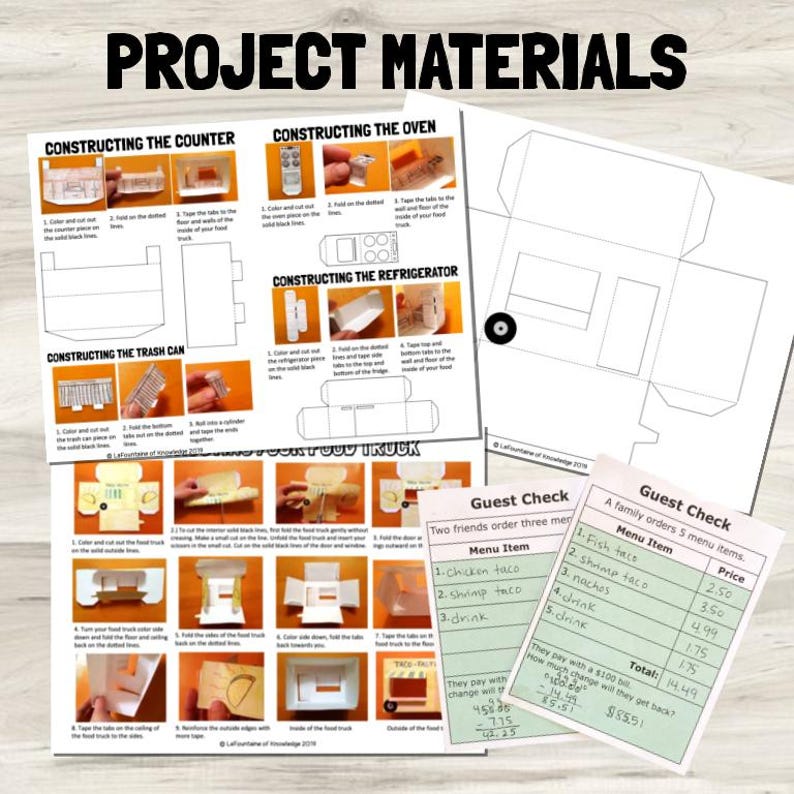 Food Truck Challenge Math Project Based Learning Activity With Decimals ...