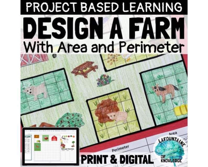 Area and Perimeter Design a Farm Challenge Math Project Based Learning ...