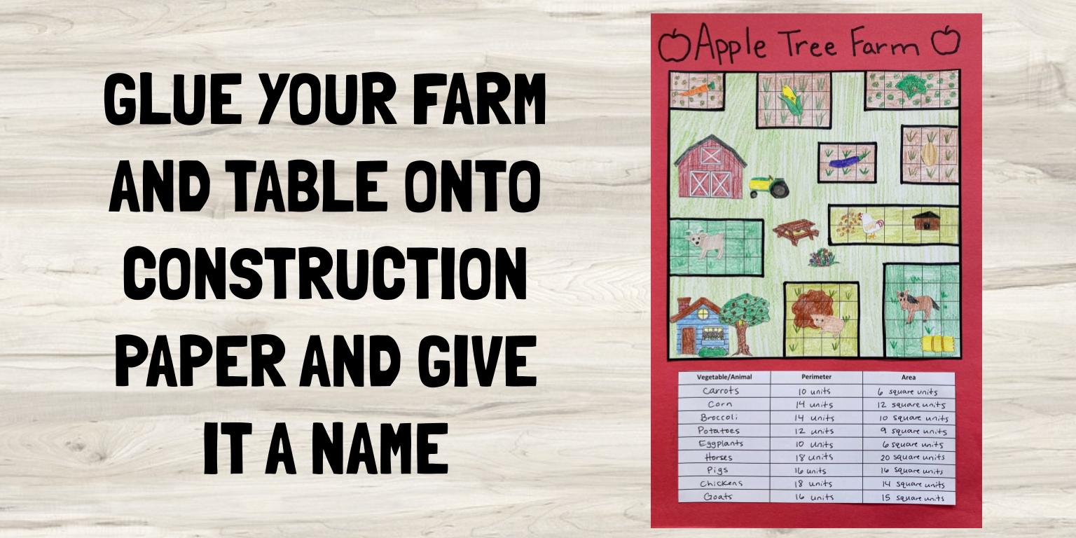Area and Perimeter Design a Farm Challenge Math Project Based Learning ...