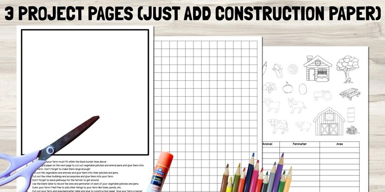 Area and Perimeter Design a Farm Challenge Math Project Based Learning ...
