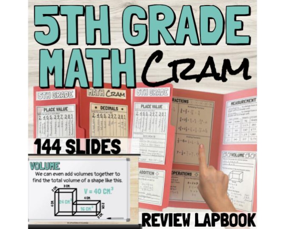 5th Grade EOG Math Review Slides Study Guide End of Grade Test Prep ...
