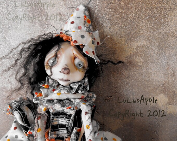 Art Doll Sad Circus Clown Doll OOAK Dusty Poupee RESERVED - Etsy