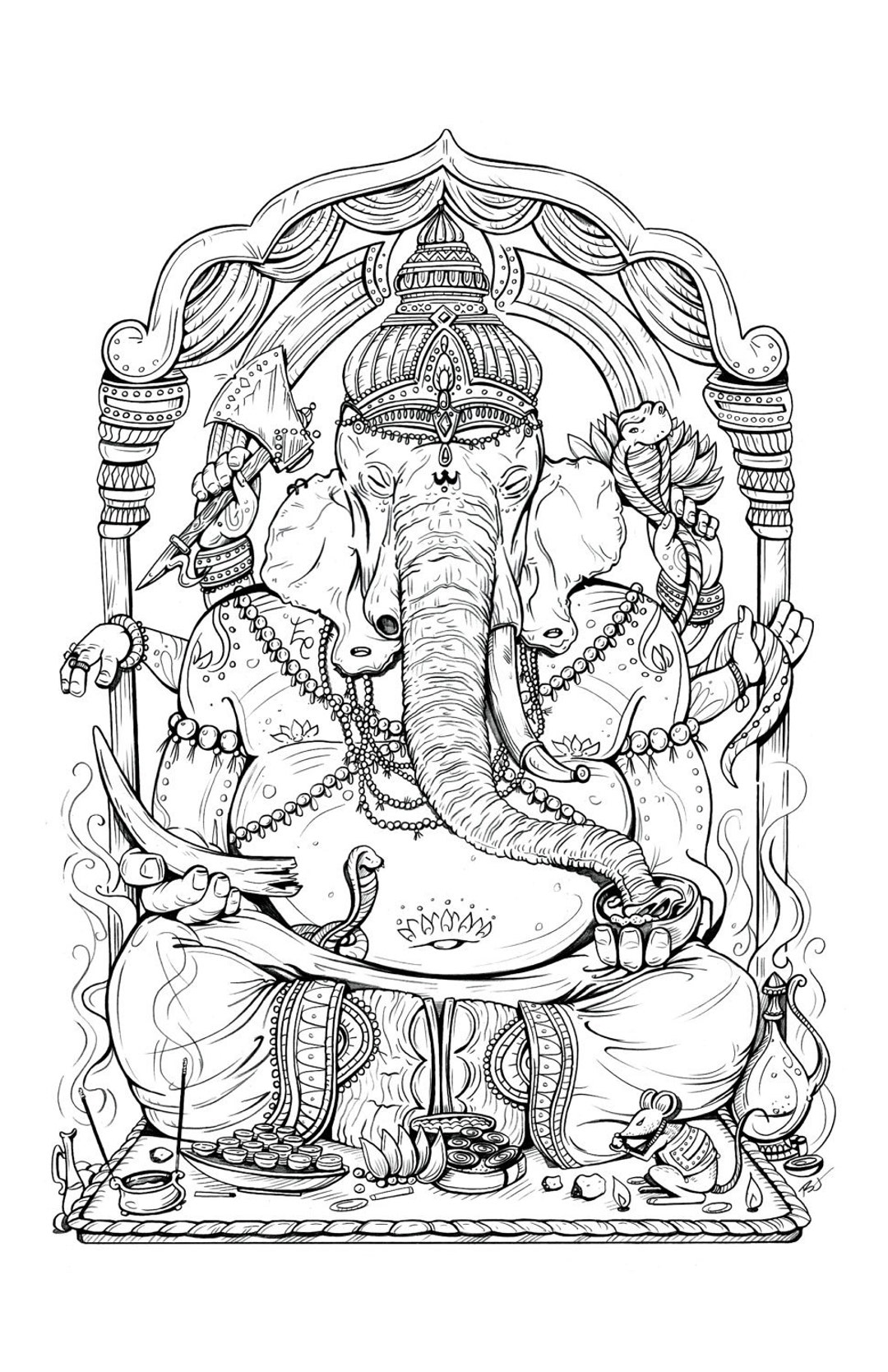 Ganesha / Ganesh - Art Print - Etsy