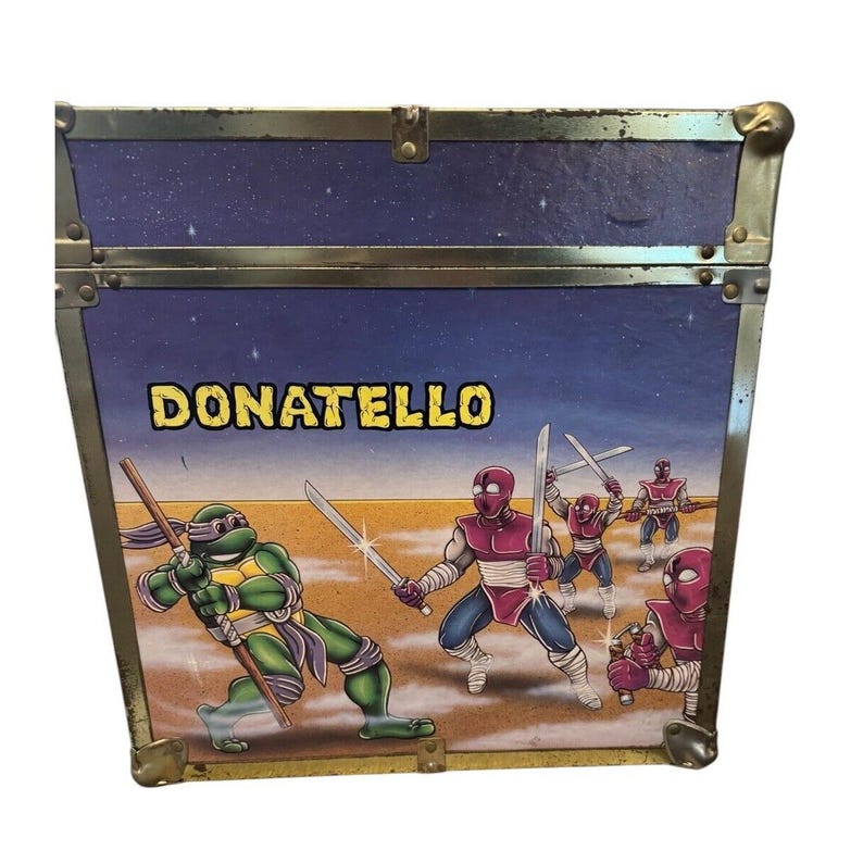 TMNT Seward Teenage Mutant Ninja Turtles Wooden 16" Toy Box Vintage New ...