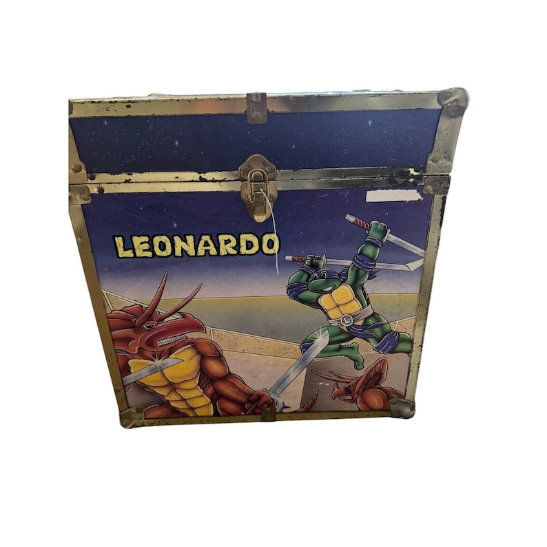 TMNT Seward Teenage Mutant Ninja Turtles Wooden 16" Toy Box Vintage New ...