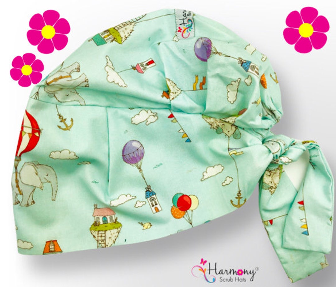 Cute Womens Scrub Cap Air Circus FLORENCE by Harmony Scrub Hats. Scrub ...