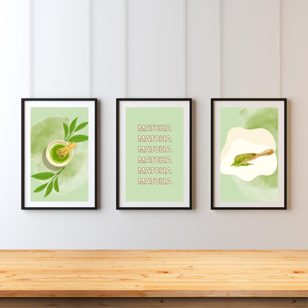 Matcha Wall Art, 3 Digital Photos, Instant Printable - Etsy