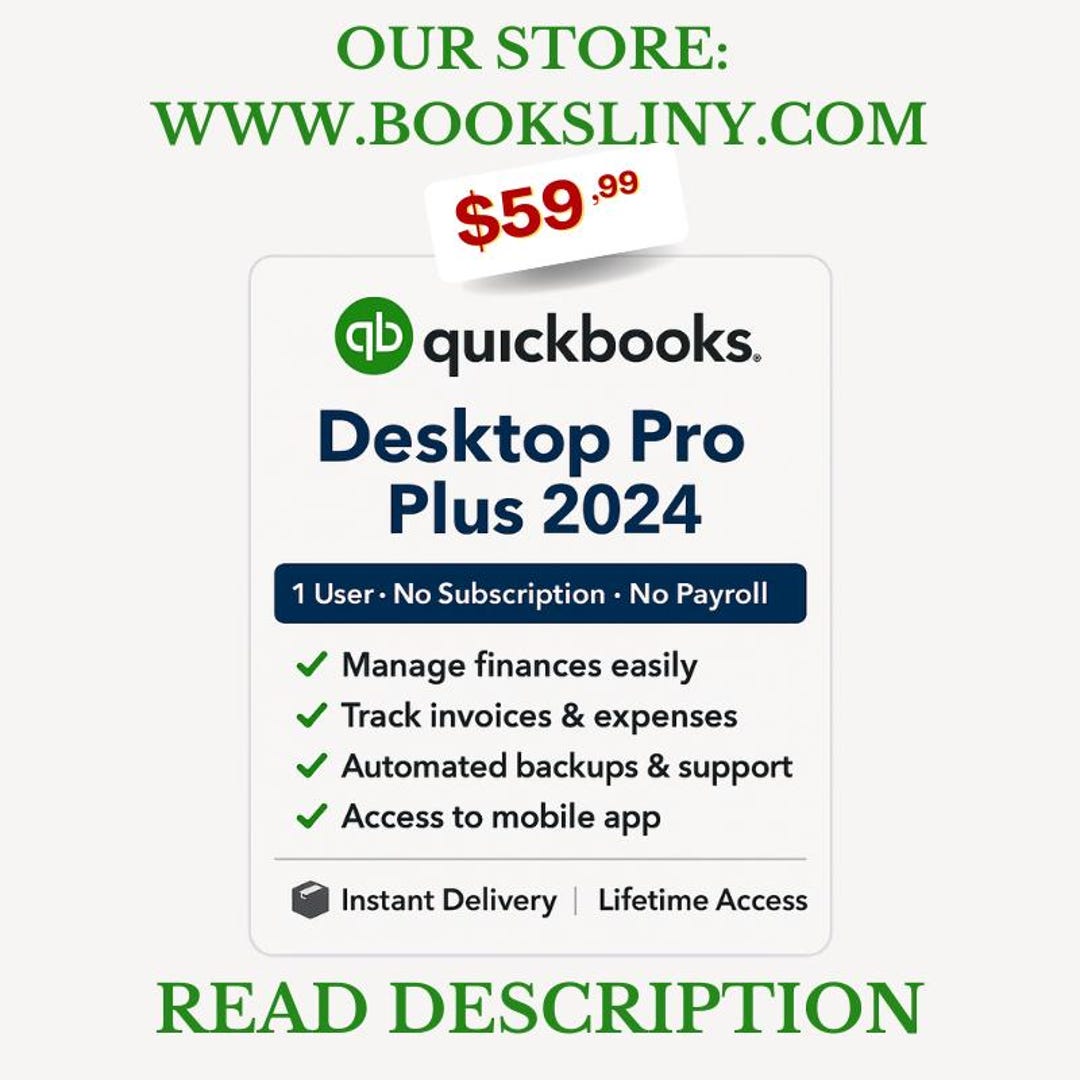 Quickbooks Desktop Pro Plus 2024 for Windows Lifetime License - Etsy