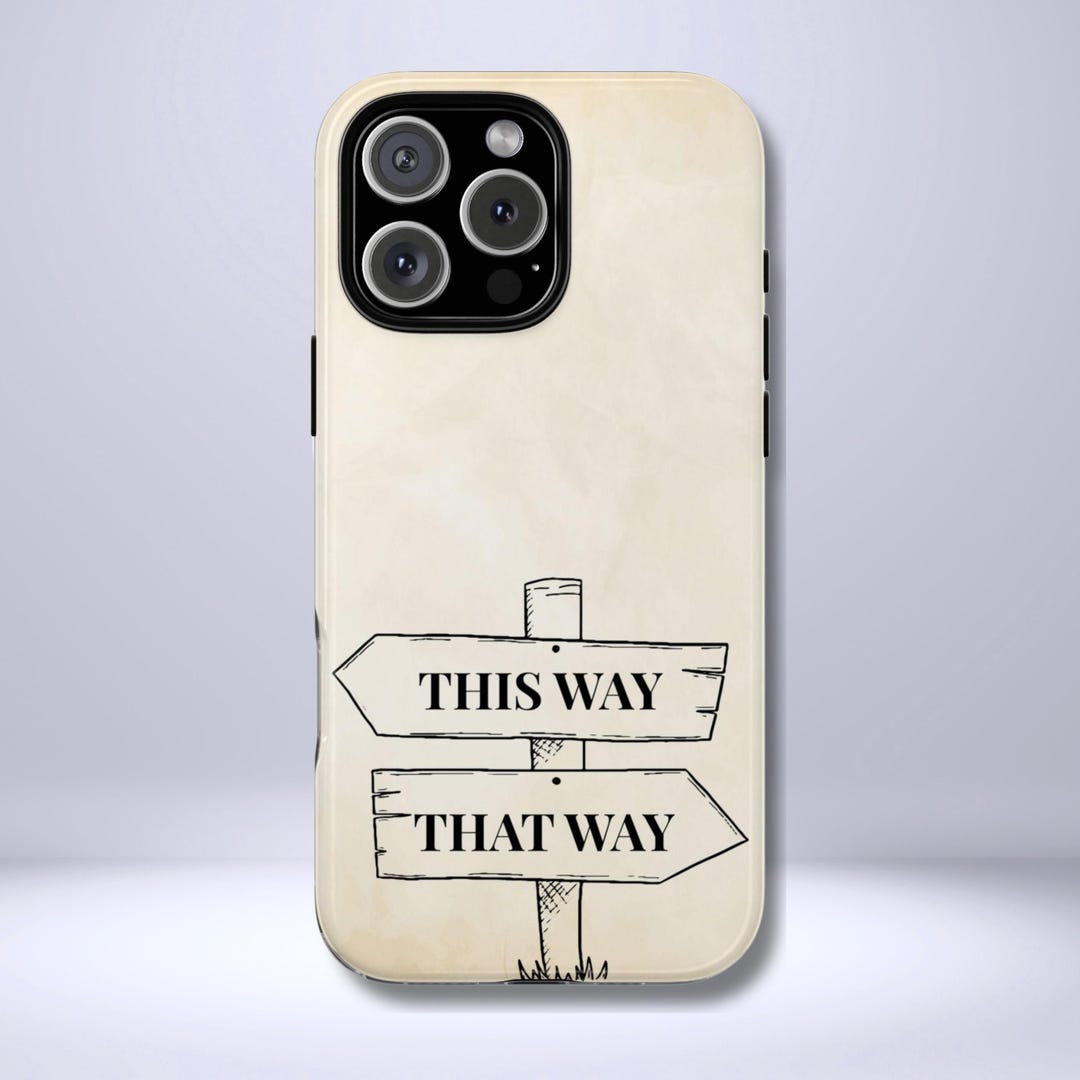 Alice in Wonderland Sign Tough Phone Case, This Way That Way iPhone 16 ...