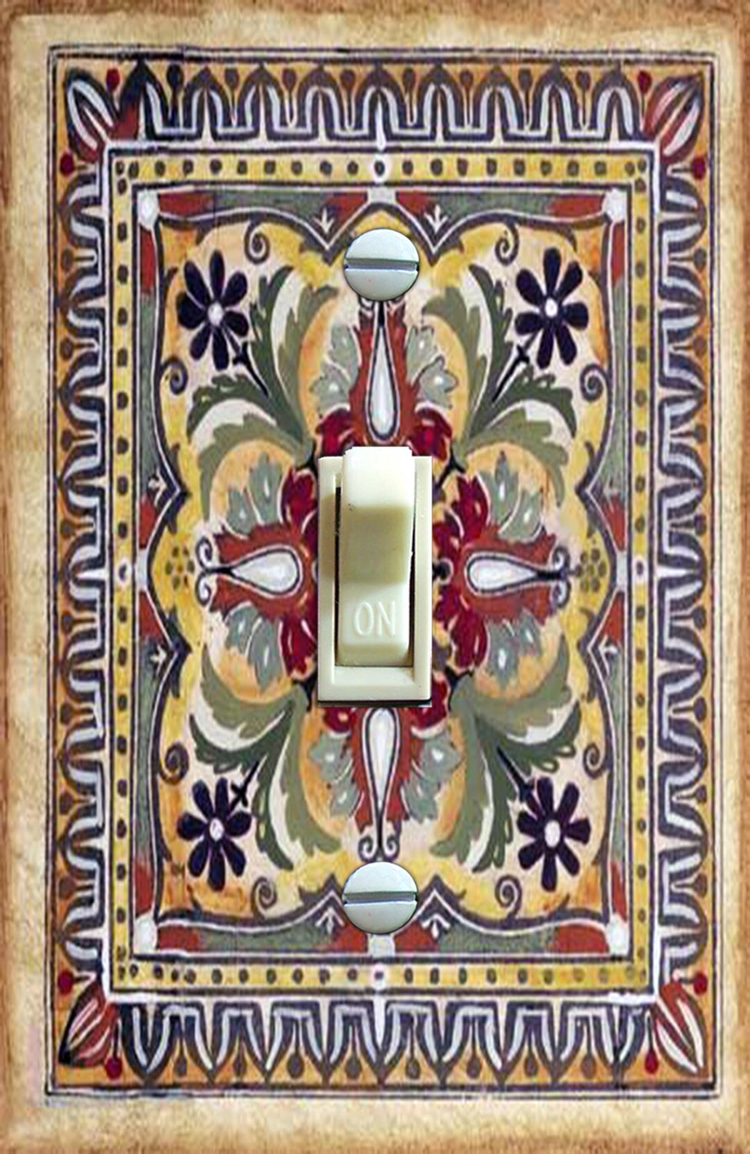 ITALIAN Vintage Tile (faux) Switch Plate Double/single/rocker/outlet - Etsy