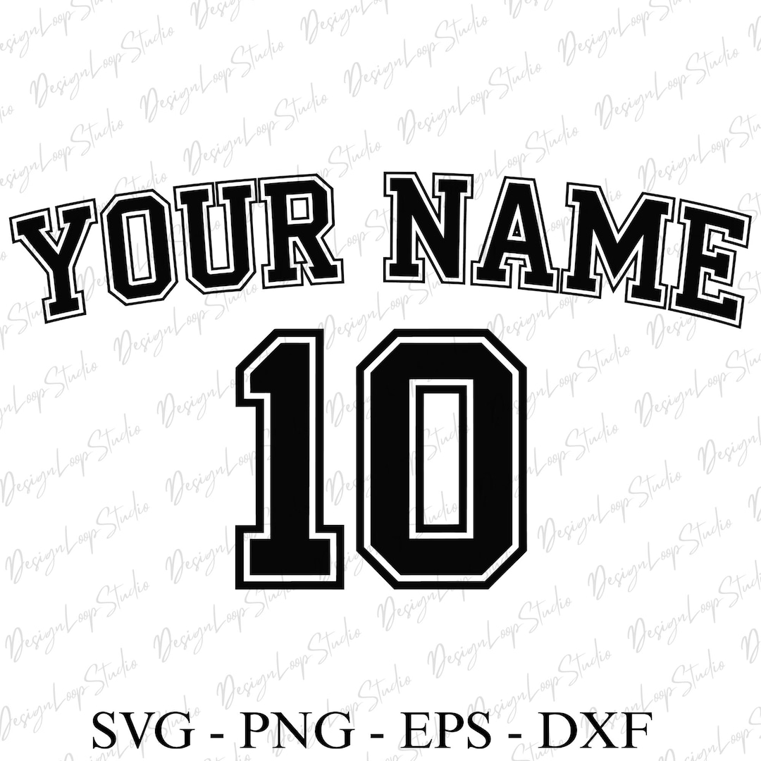 Custom Jersey Name Svg, Personalized Jersey Number Svg,basketball, Svg ...