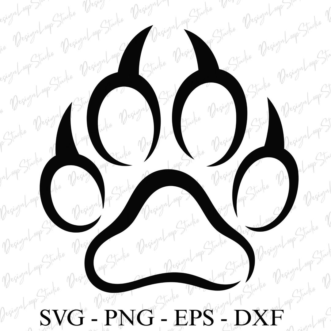 Tiger Paw Svg, Tiger Paw Decal, Tiger Paw Png, Paw Cut Files, Png, Pdf ...
