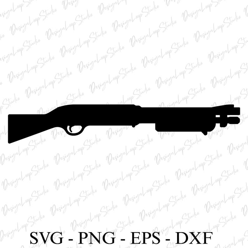 Shotgun Rifle Svg. Vector Cut File for Cricut, Png Eps Dxf, Decal ...