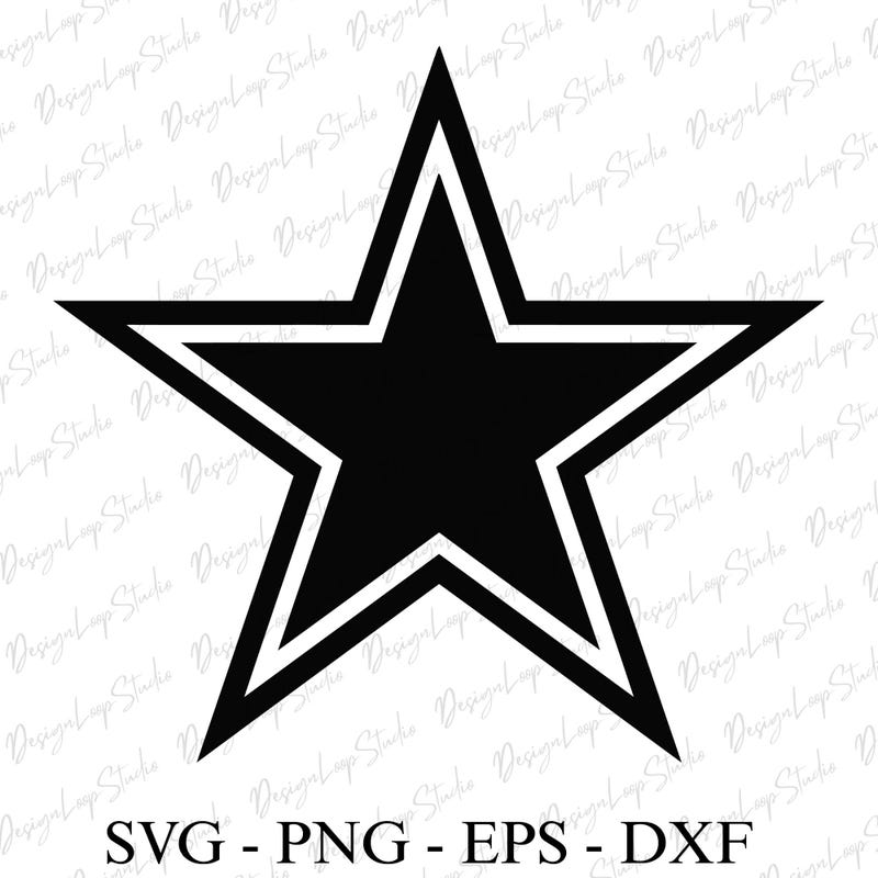 Cowboys Digital Stencil - Etsy
