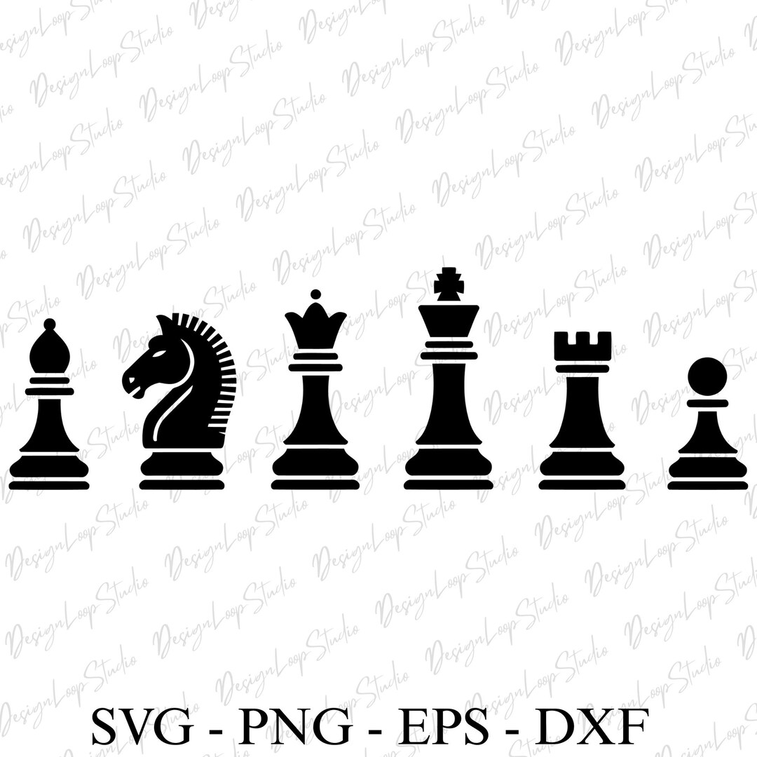 Chess Pieces Svg. Vector Cut File for Cricut, King, Queen, Wazir, Png ...