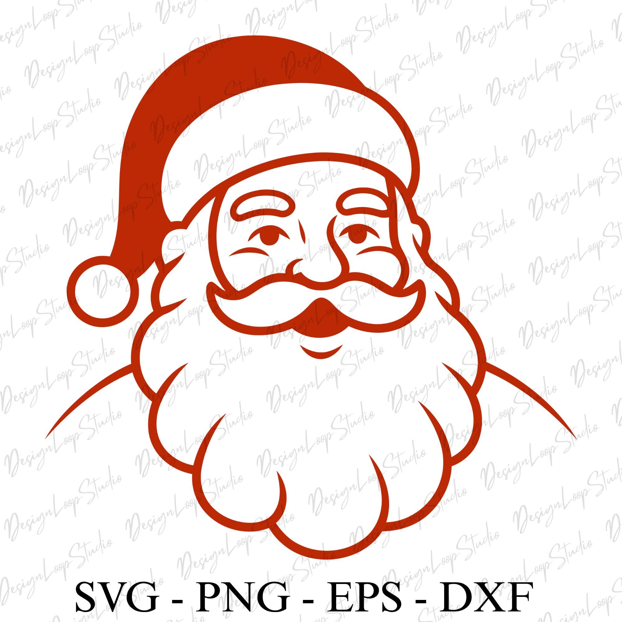 Santa Face Svg, Santa Claus Svg, Santa Svg, Christmas Svg, Vintage ...