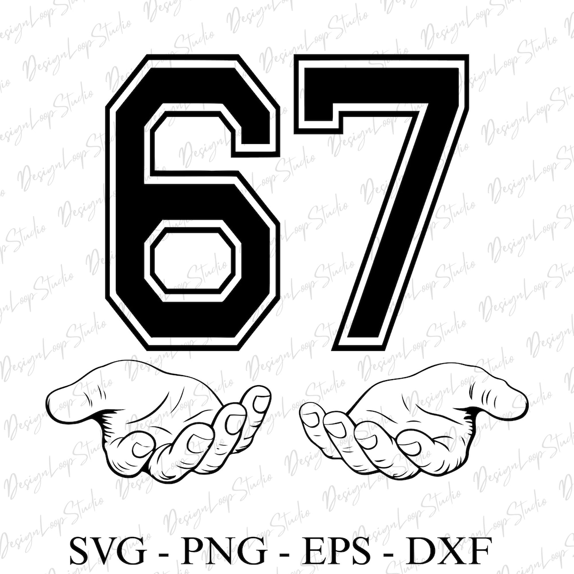 Six Seven 6 7 PNG, Meme Funny Hands SVG PNG, Viral Internet Meme Humor ...