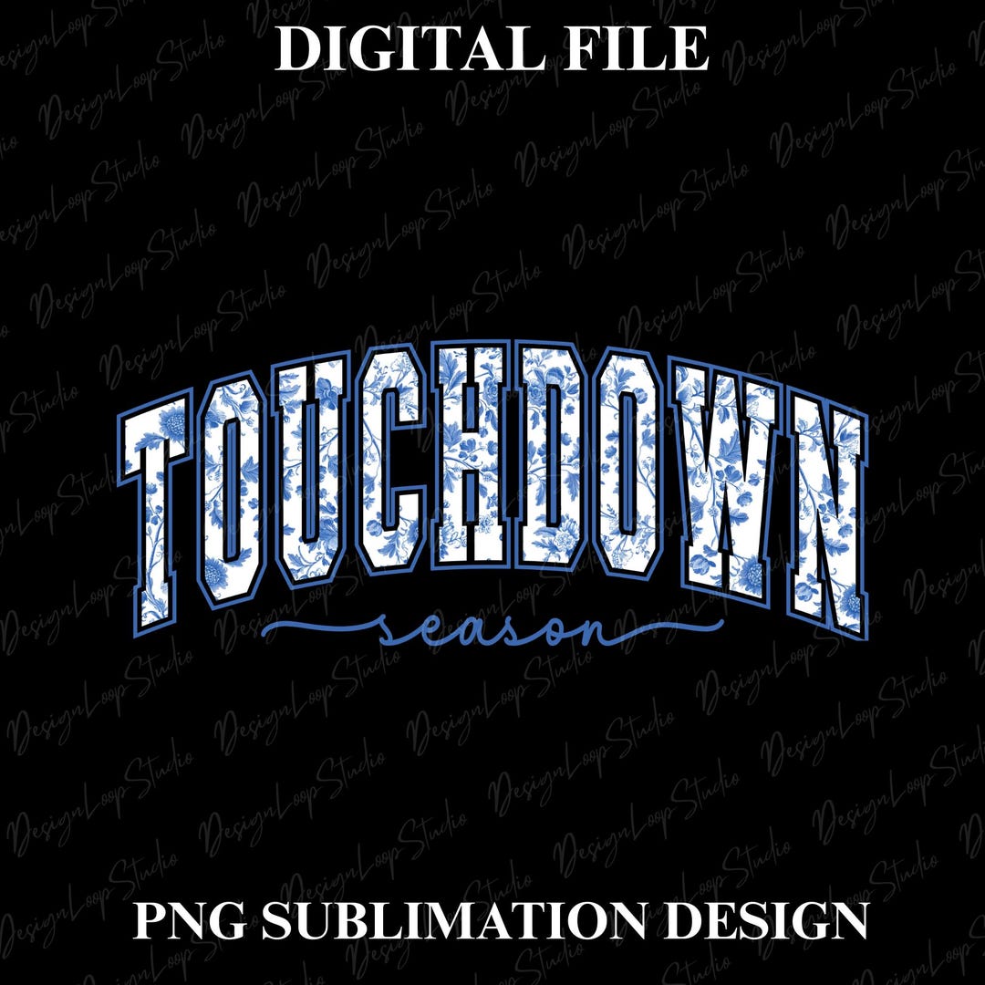 Touchdown Png, Game Day Png Touchdown Floral Watercolor Clip Art ...