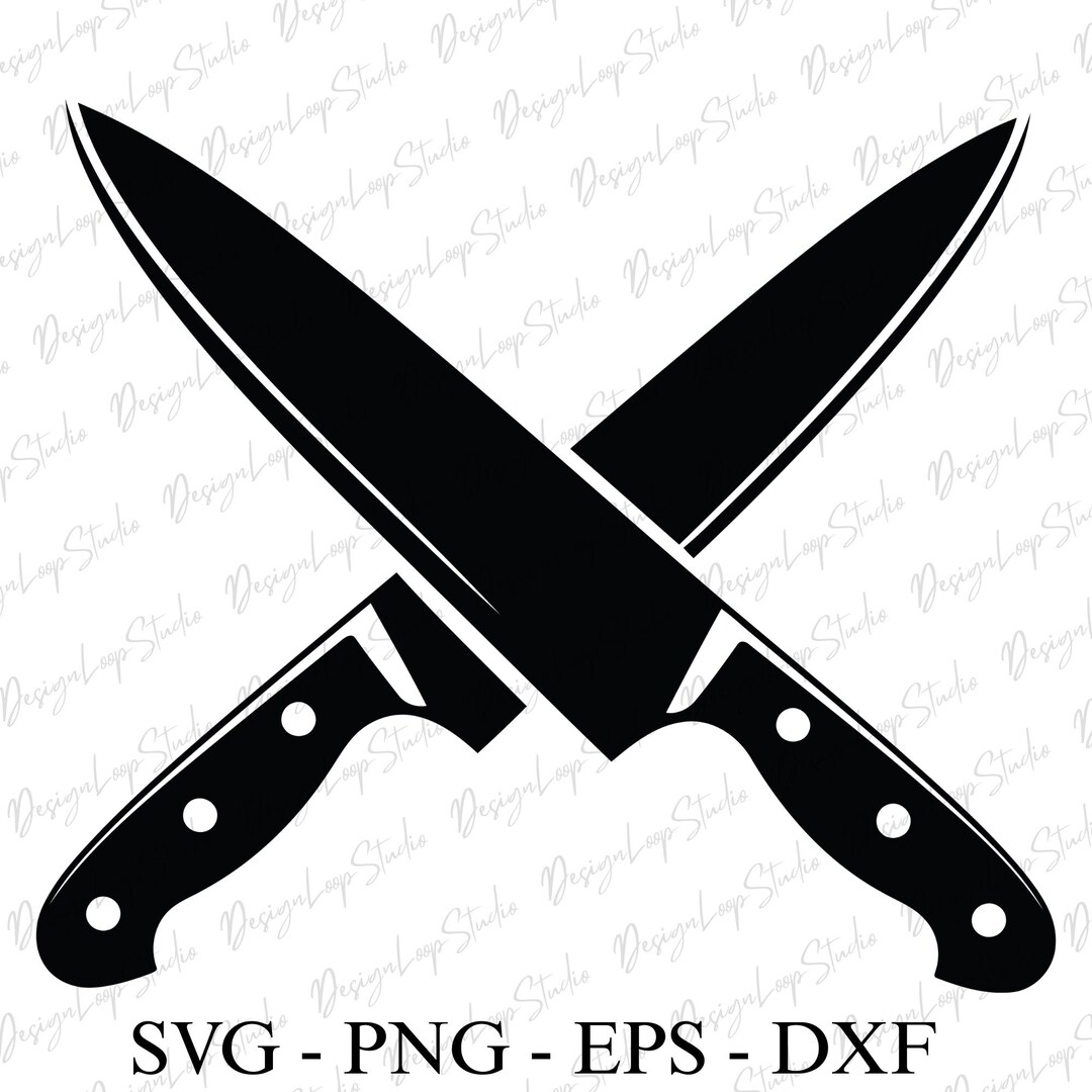 Chef Knife Svg, Vector Cut File Cricut, Silhouette, Png Dxf, Decal ...