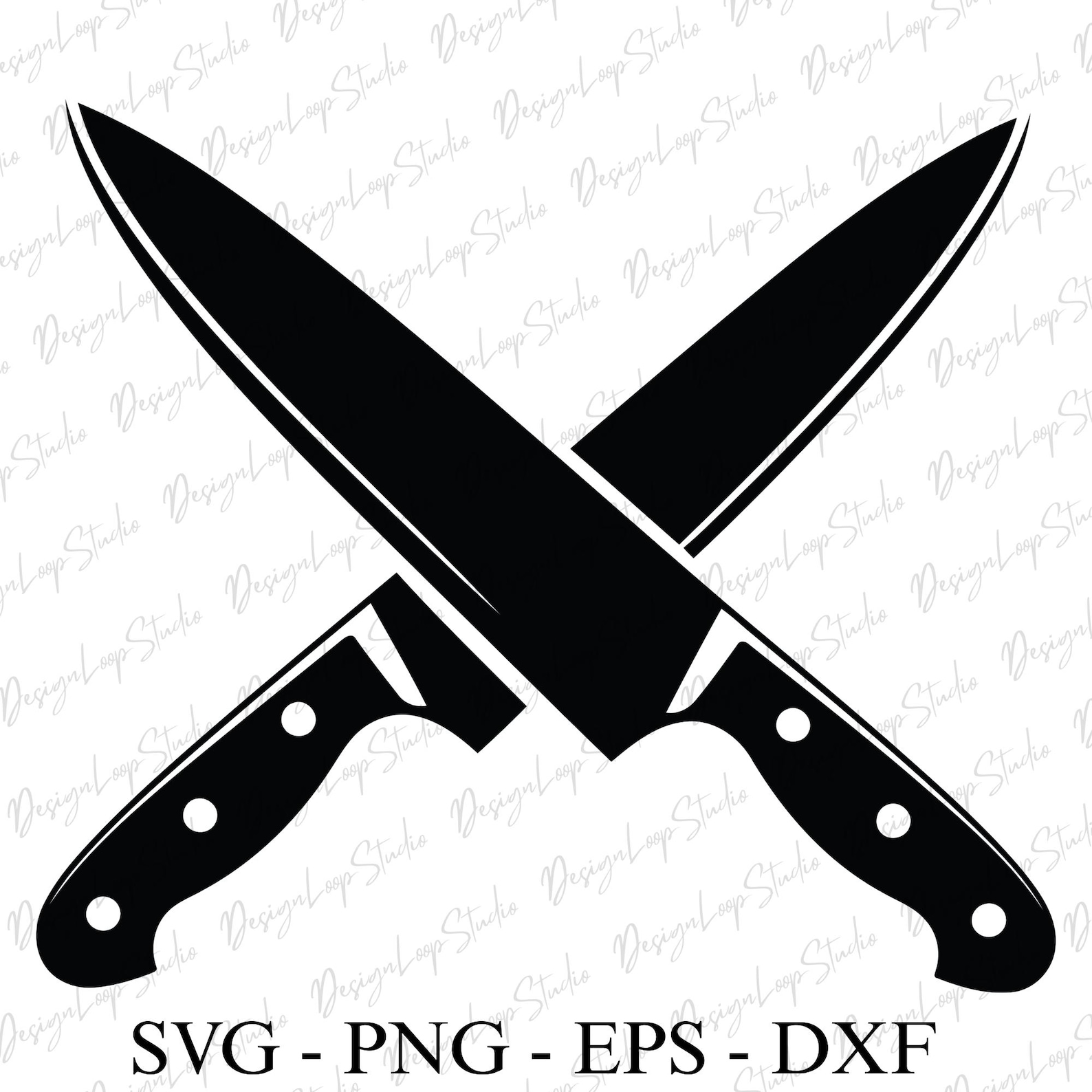 Chef Knife Svg, Vector Cut File Cricut, Silhouette, Png Dxf, Decal ...