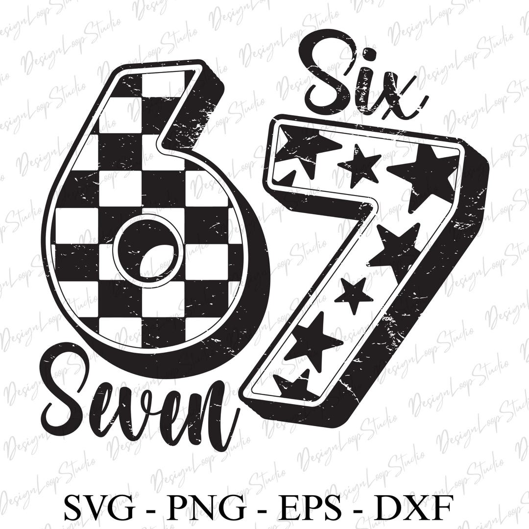 Six Seven 67 SVG PNG Cut File, Gen Alpha Trendy Printable Png for ...
