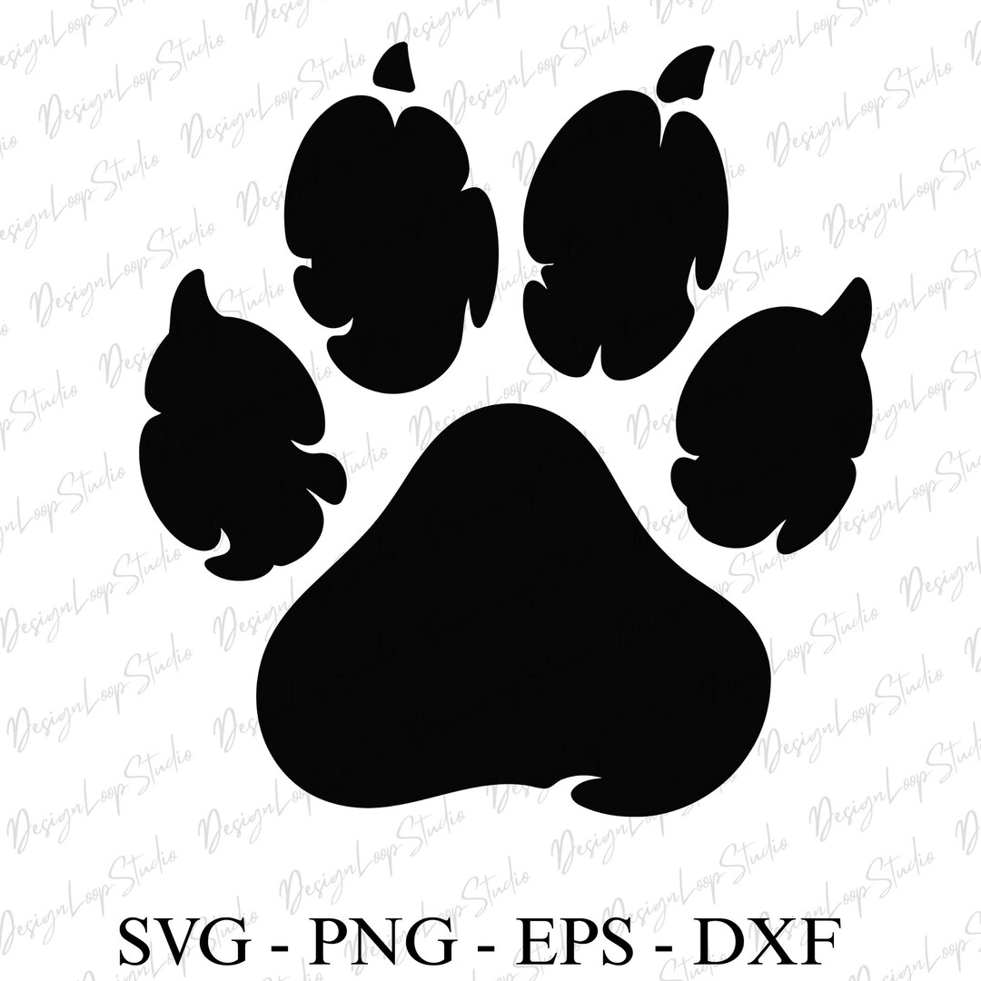 Tiger Paw Svg, Tiger Paw Decal, Tiger Paw Png, Paw Cut Files, Png, Pdf ...