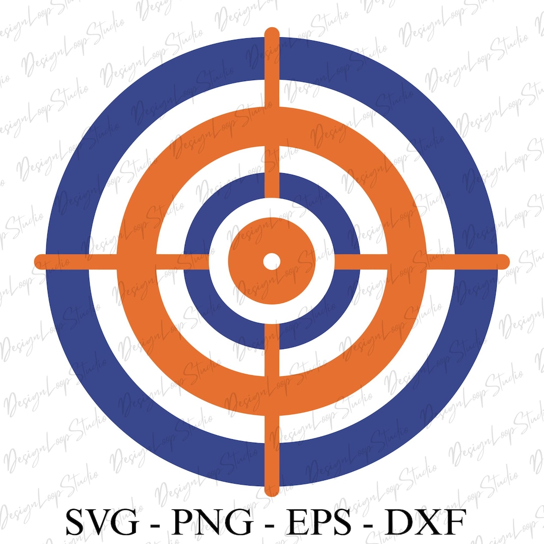 Target Svg, Target Png, Bullseye Svg, Shooting Target. Vector Cut File ...