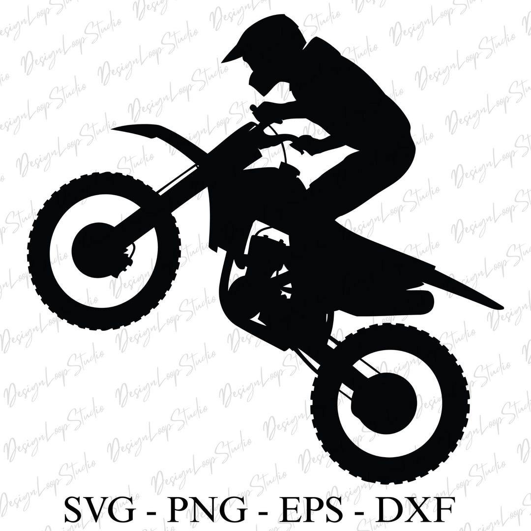 Motocross Rider Svg, Dirt Bike Motocross SVG, Png Eps Dxf, Decal ...