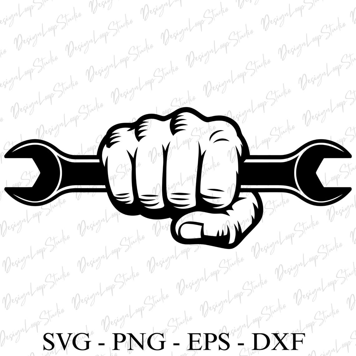 Wrench Svg, Hand Svg, Mechanic Logo Svg, Png Eps Dxf, Decal, Sticker ...
