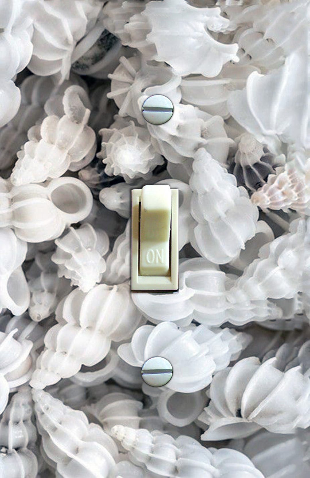 White Sea Shells, Switch Plate Cover, Wall Plate, Single, Home Decor - Etsy