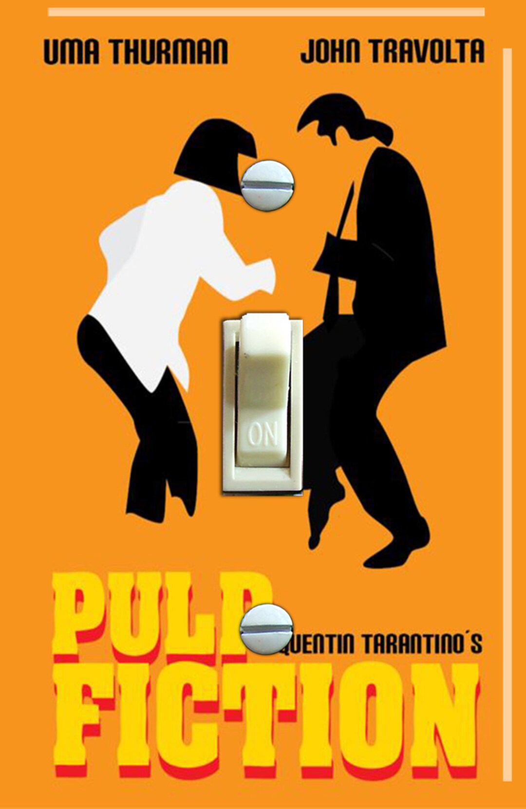 Pulp Fiction Movie Poster, Switch Plate Cover, Wall Plate, Single, Home ...
