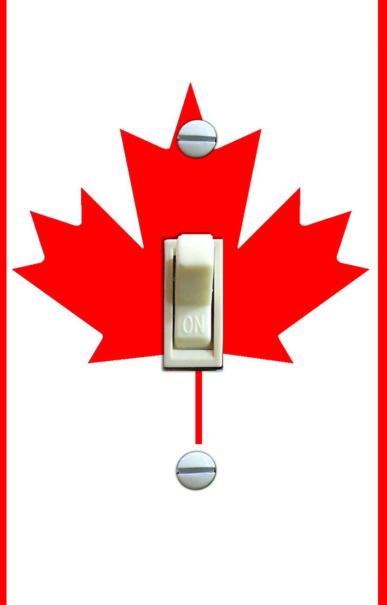 CANADA Flag, Switch Plate Cover, Wall Plate, Single/double, Home Decor ...
