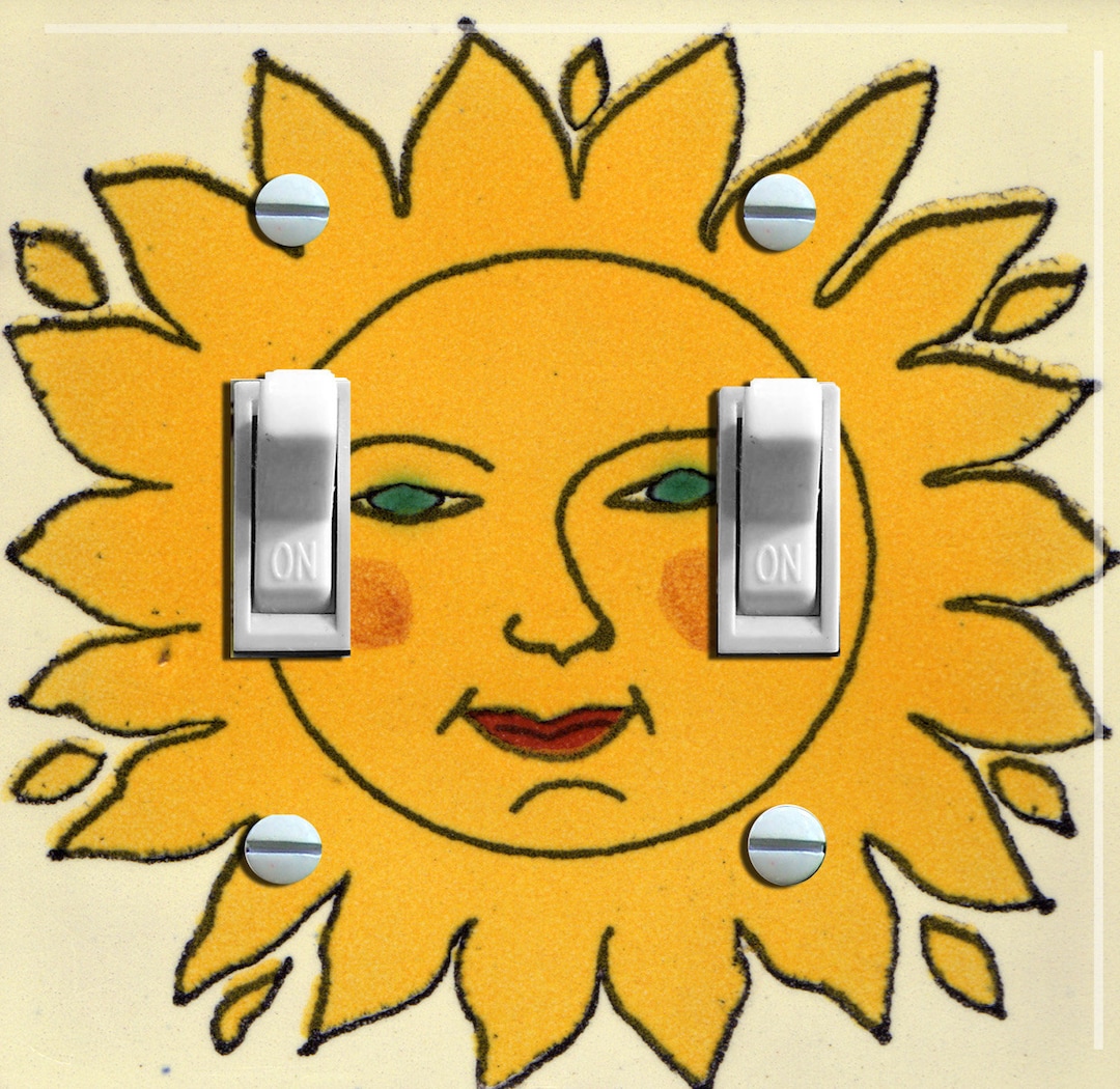TALAVERA TILE (faux) Sunshine Switch Plate Double Home Wall Decor - Etsy