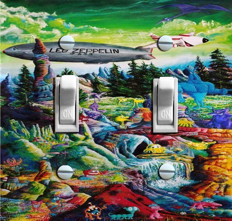 Led Zeppelin Vintage Concert Poster Switch Plate Cover Wall - Etsy