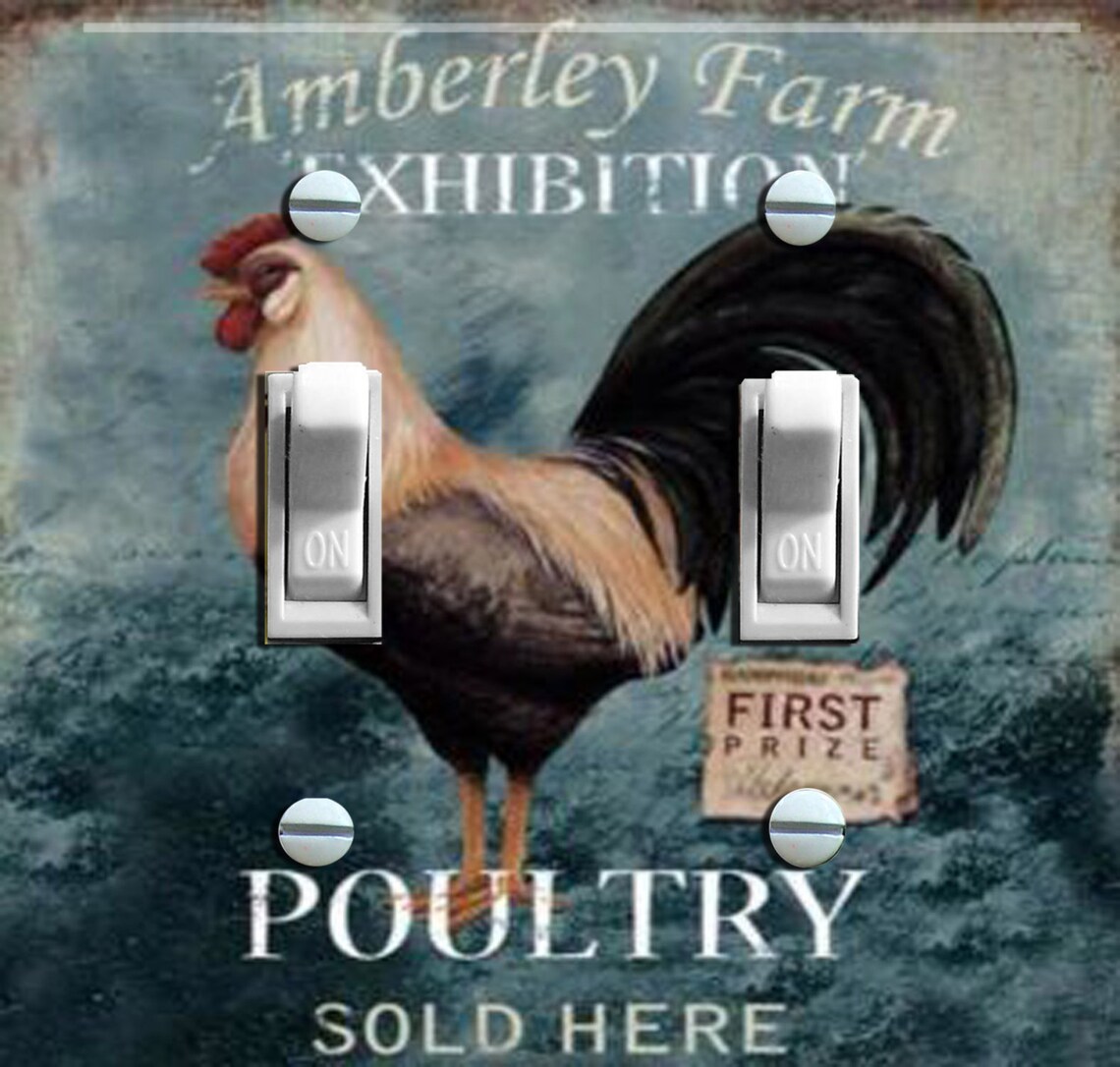 Vintage Rooster Poultry Switch Plate Cover Wall Plate - Etsy
