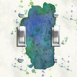 LAKE TAHOE Watercolor, Switch Plate Cover, Wall Plate, Single/double ...