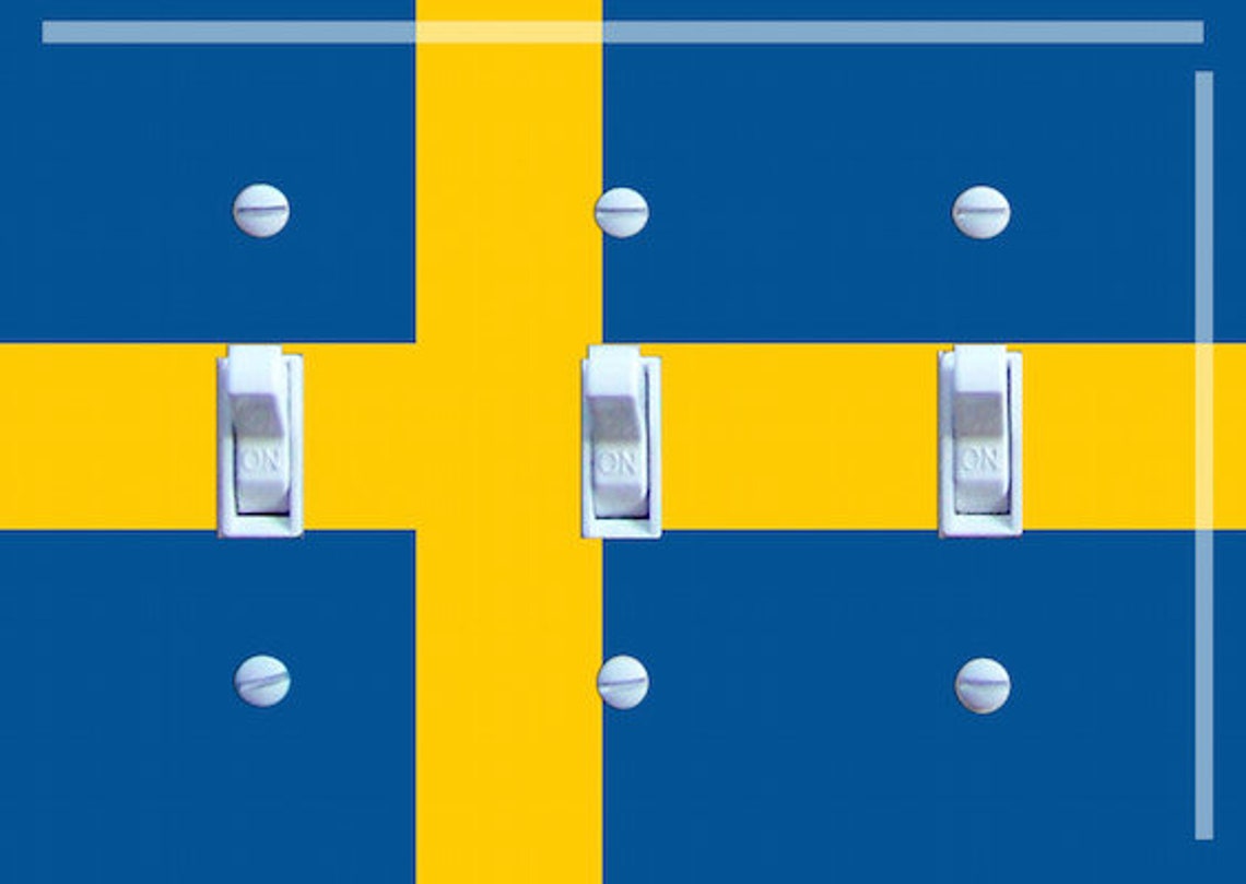 Swedish Flag Switch Plate Cover Light Switch Cover Wall - Etsy