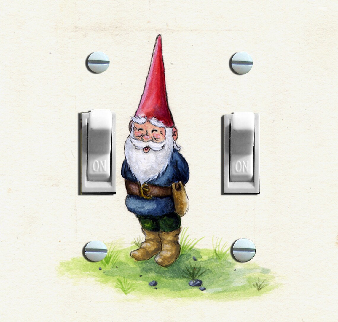 DAVID the Gnome Switch Plate Cover, Light Switch, Wall Plate, Single ...