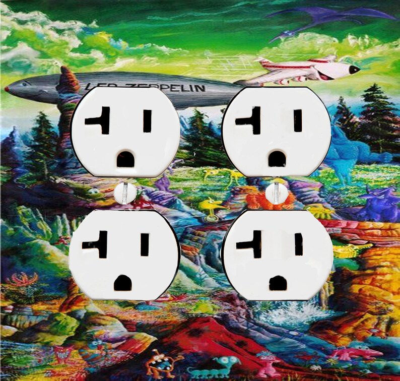 Led Zeppelin Vintage Concert Poster Switch Plate Cover Wall - Etsy