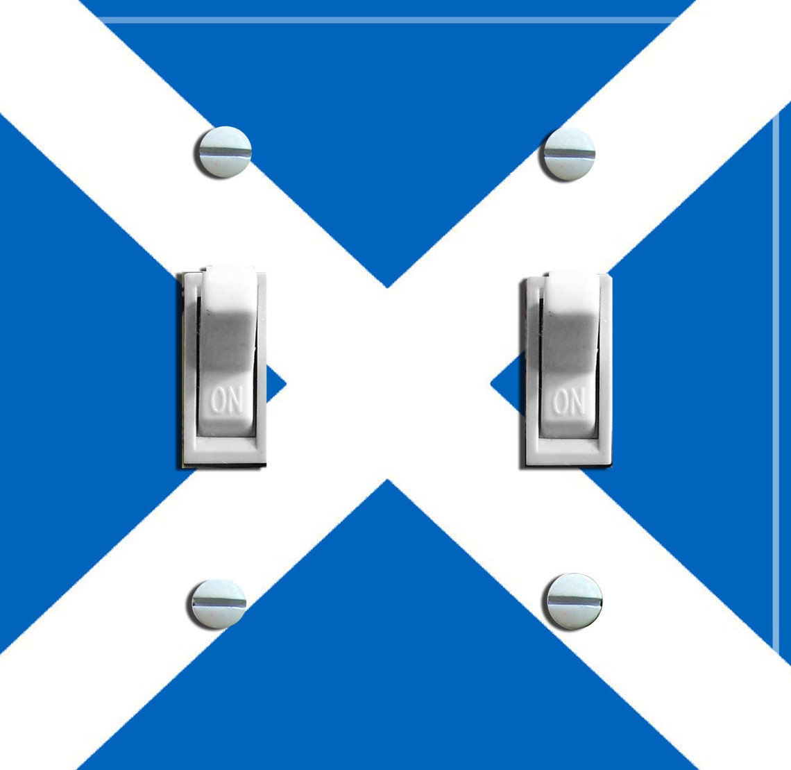 SCOTTISH FLAG, Switch Plate Cover, Wall Plate, Double, Home Decor - Etsy