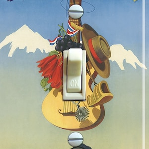 CHILE Vintage Travel Poster, Switch Plate Cover, Wall Plate, Single ...