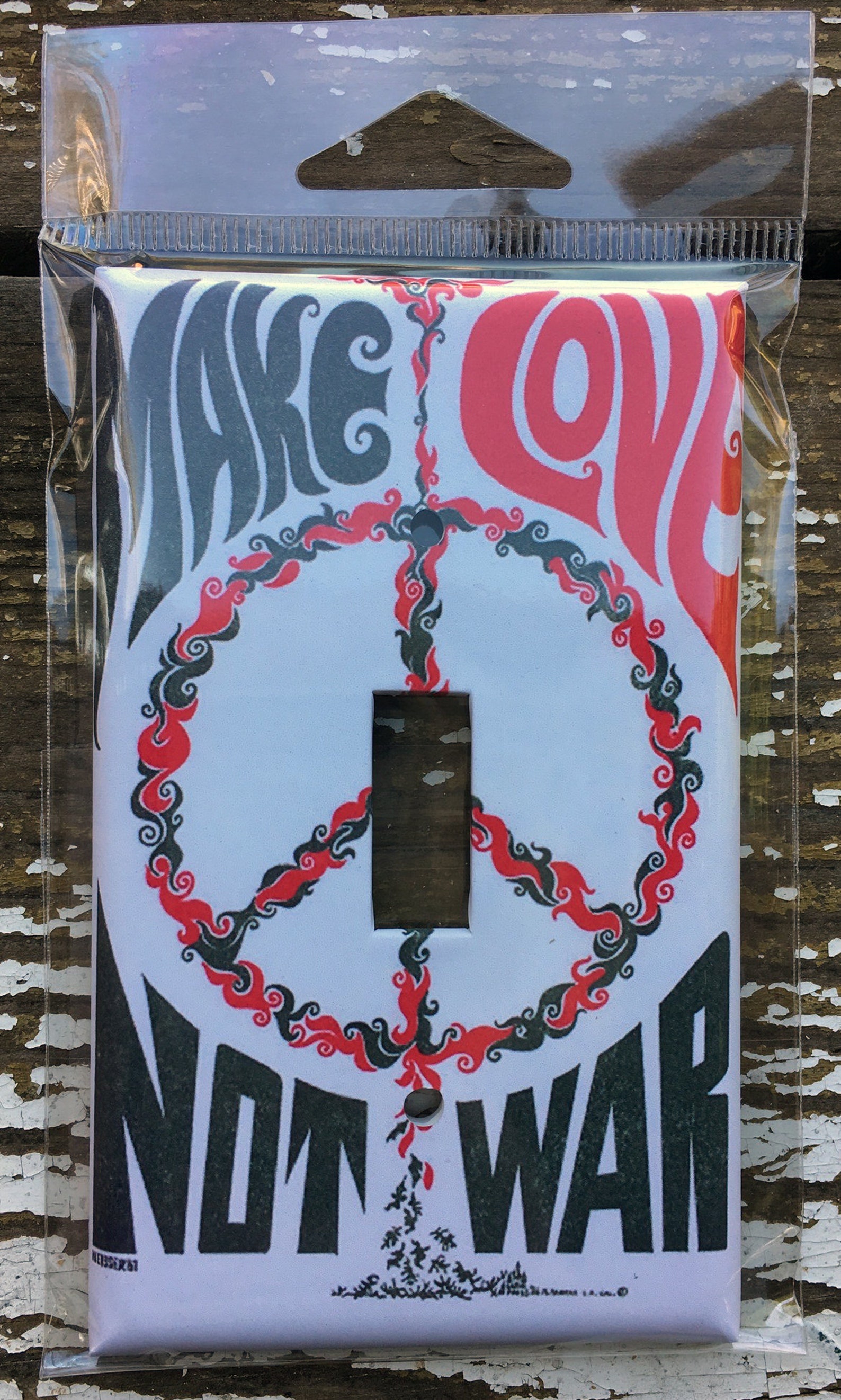 Make Love Not War Vintage Poster, Switch Plate Cover, Wall Plate ...