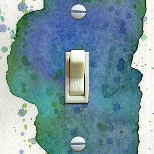 LAKE TAHOE Watercolor, Switch Plate Cover, Wall Plate, Single/double ...